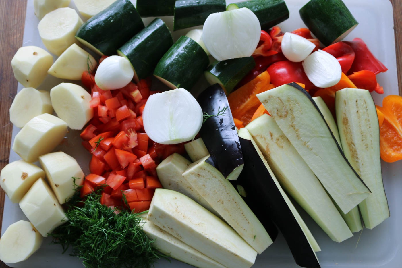 Briam: Baked Vegetables in Olive Oil from Ikaria, Greece