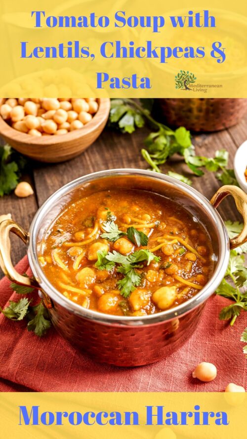 Moroccan Harira (Lentil and Chickpea Soup) - Mediterranean Living