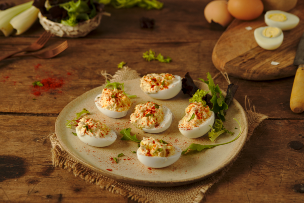 Tuna Deviled Eggs (Spanish Tapa) - Mediterranean Living