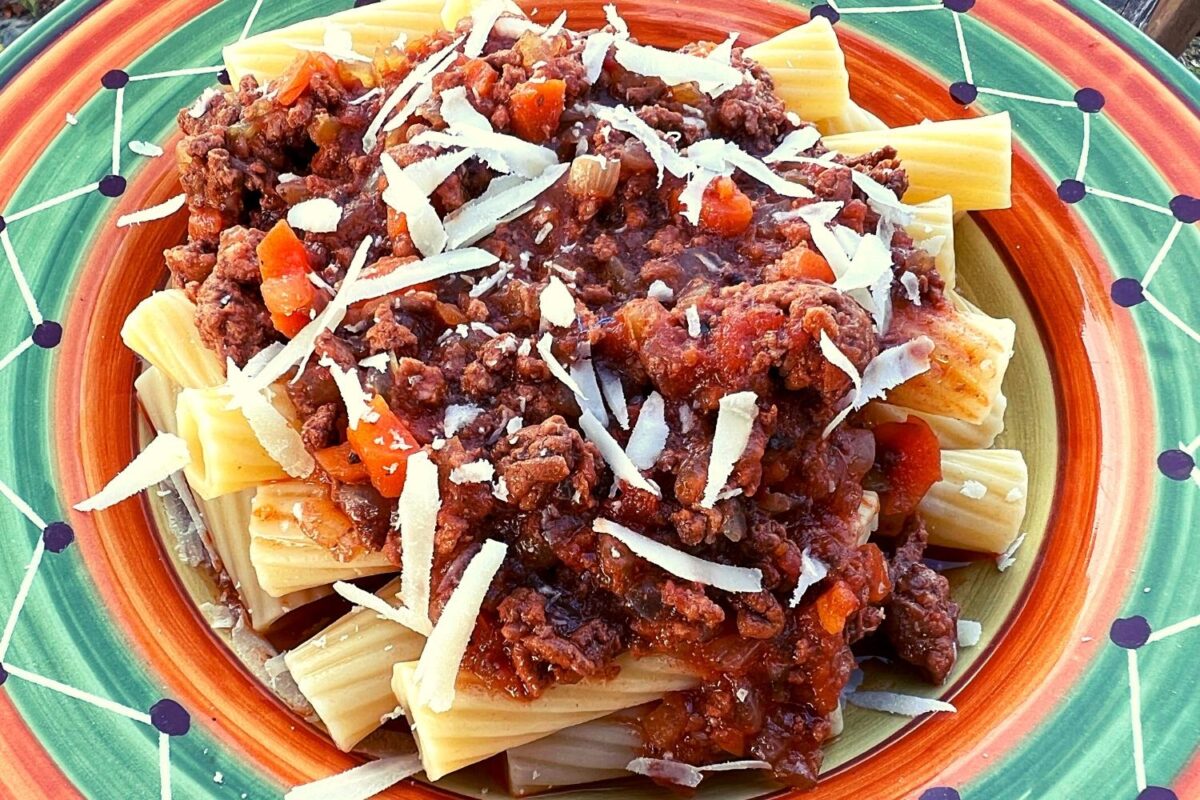 Rigatoni Bolognese - Mediterranean Living