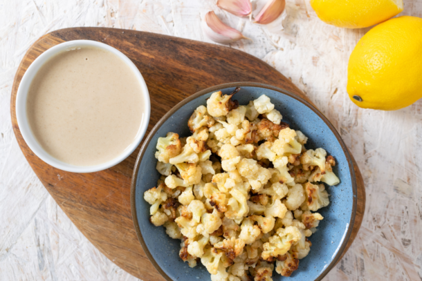 Fried Cauliflower Recipe with Tahini (Arnabit with Tarator)