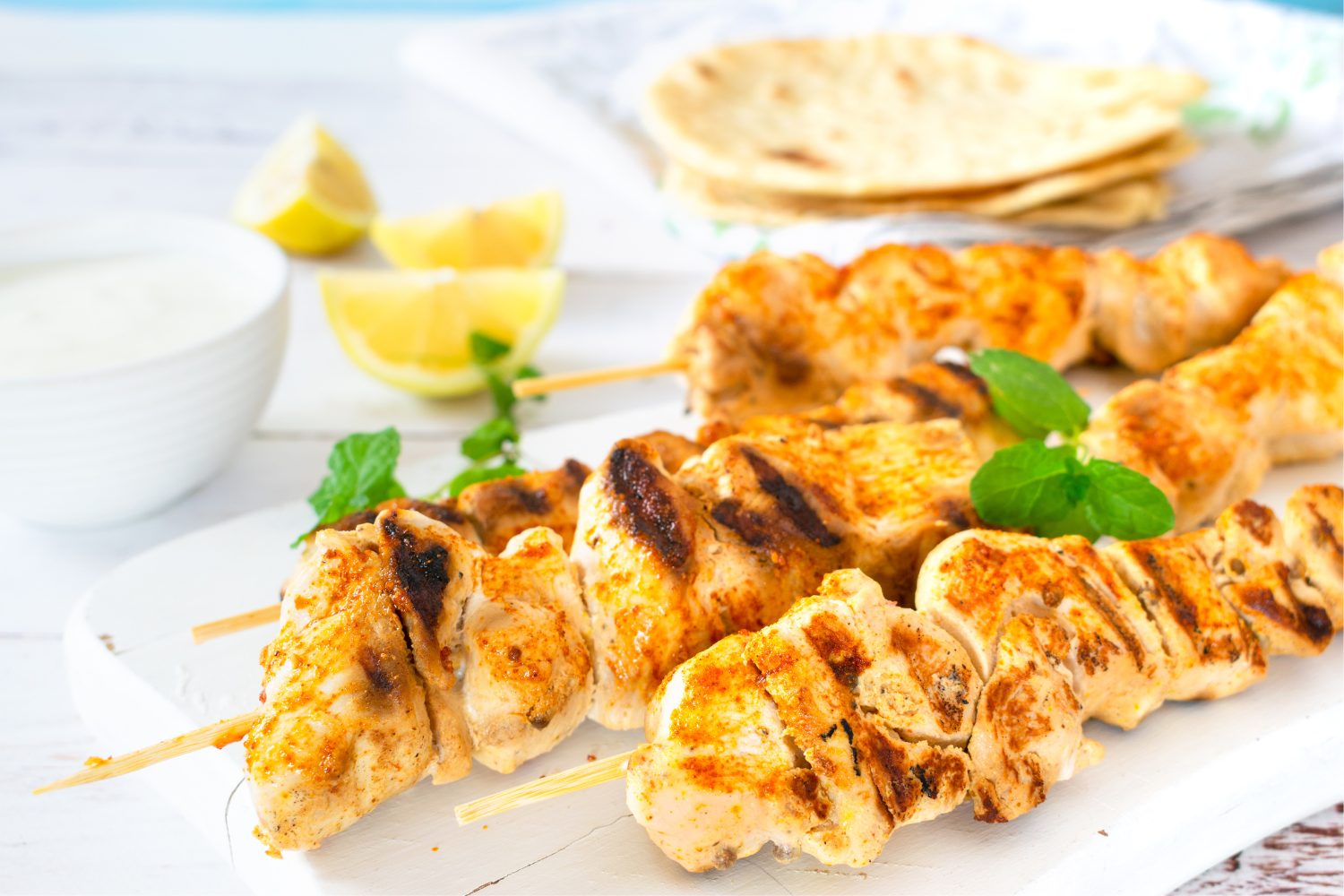 Chicken Skewers Recipe with Garlic Sauce (Shish Tawook)