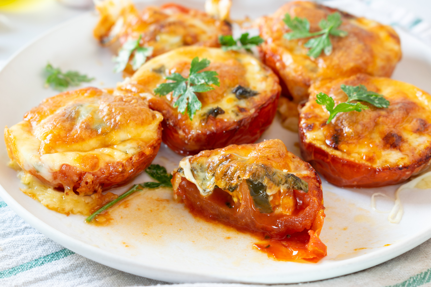 Baked Tomatoes With Cheese - Mediterranean Living