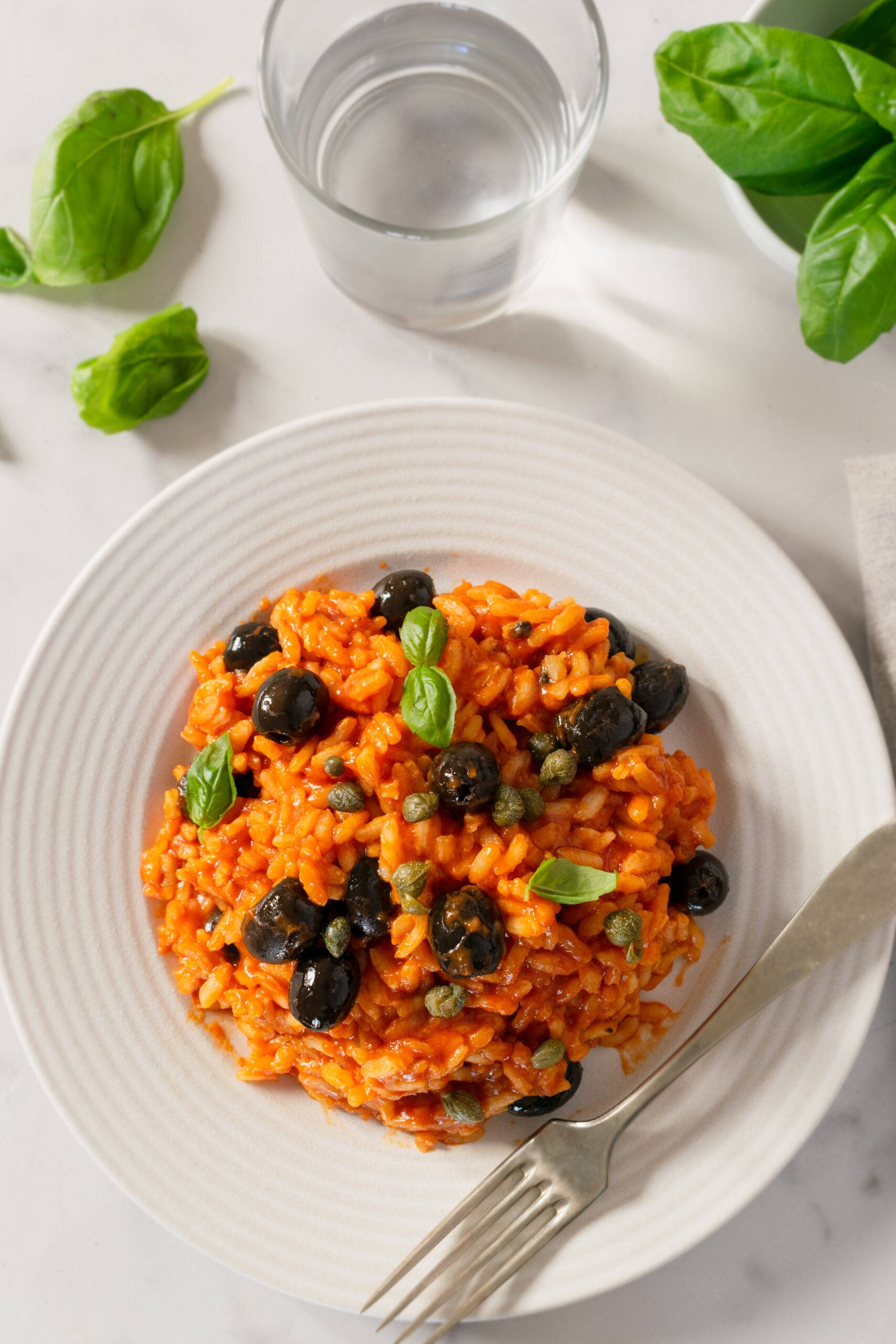 Mediterranean Risotto: Rice with Puttanesca Sauce Recipe
