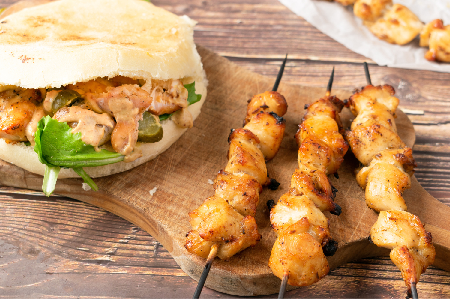 Grilled Chicken & Hummus in Pita (Pargiyot) - Mediterranean Living